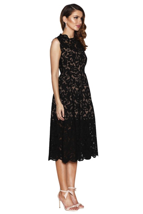 Valentine Flare Midi in Black by Grace & Hart for Rent