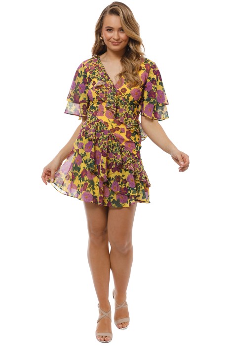 Wave Mini Dress in Ivory by Keepsake the Label for Rent